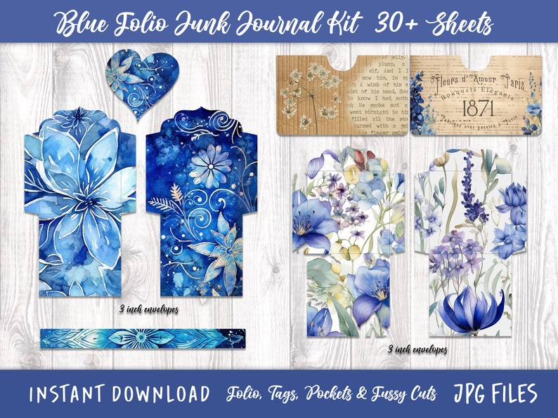 Junk Journal Folio Kit, Junk Journal Folder Printable, Junk Journal ...