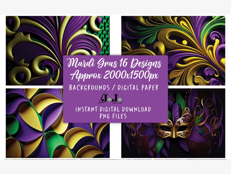 Mardi Gras Backgrounds, Mardi Gras Digital Paper, Mardi Gras Designs ...