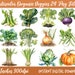 24 Garden Vegetables Clipart Bundle, Commercial Use, Digital Download ...