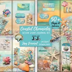 Beach Junk Journal Kit, Ocean Junk Journal Supplies, Printable Junk ...