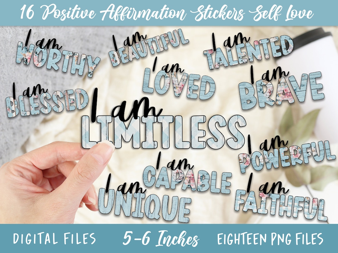 Shabby Chic Positive Affirmation Sticker Bundle, Positive Sticker Pack ...