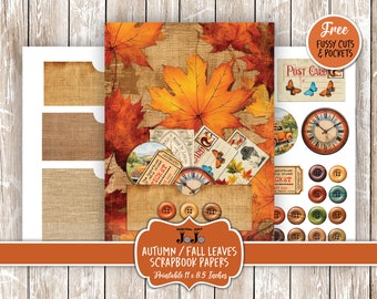 Halloween Digital Paper Pack, Printable Scrapbook Sheets, Journal Pages ...