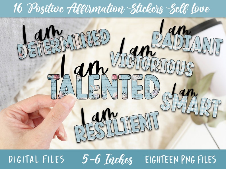 Shabby Chic Positive Affirmation Sticker Bundle Positive - Etsy