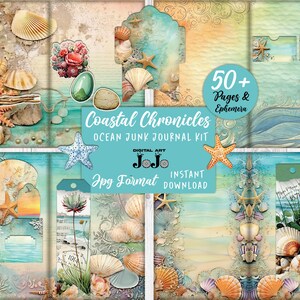 Beach Junk Journal Kit, Ocean Junk Journal Supplies, Printable Junk ...