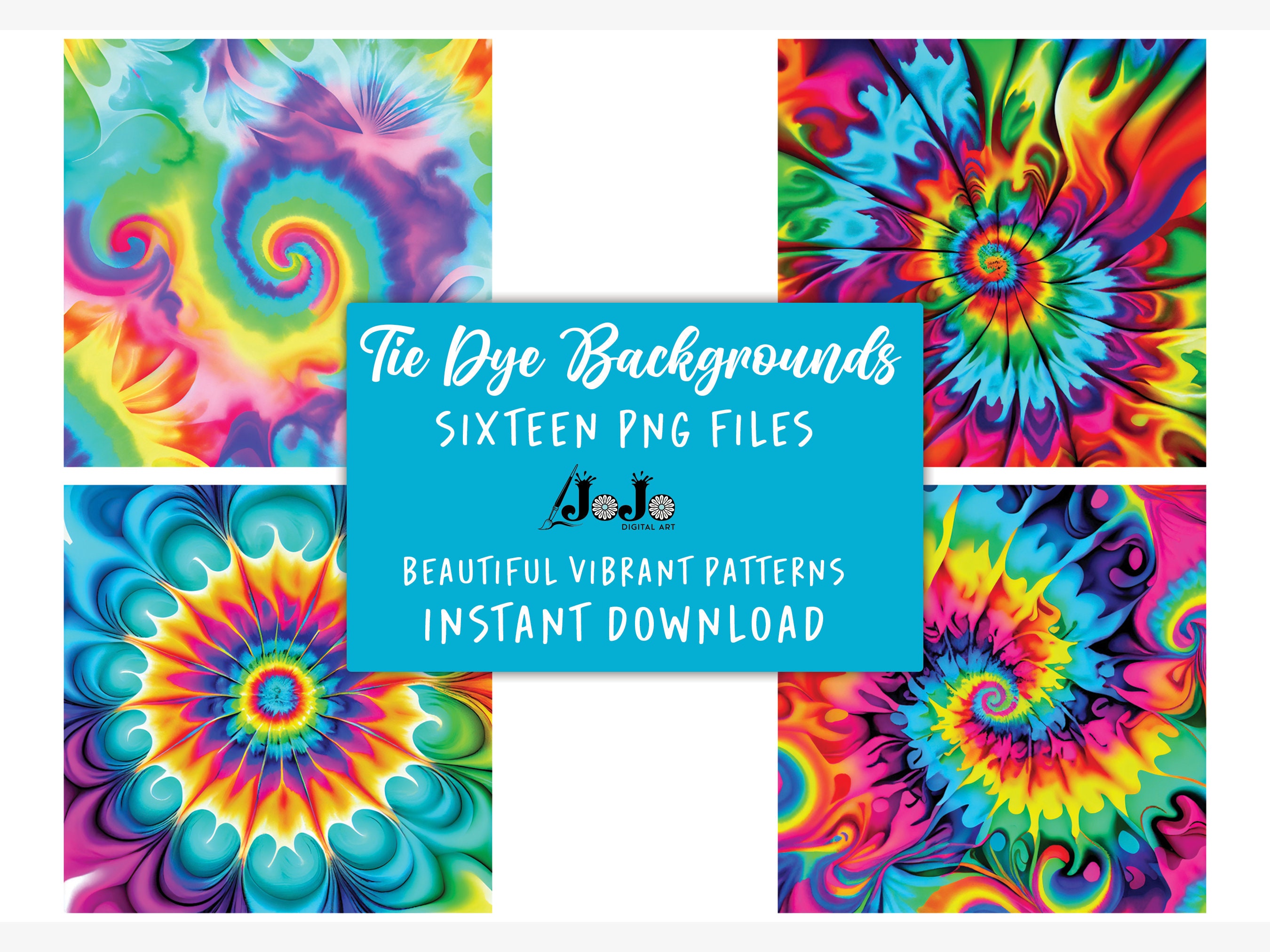 Tie Dye PNG, Tie Dye Digital Paper, Tie Dye Backgrounds, Tie Dye ...