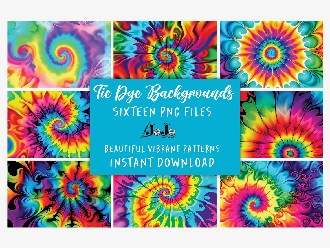 Tie Dye PNG, Tie Dye Digital Paper, Tie Dye Backgrounds, Tie Dye ...