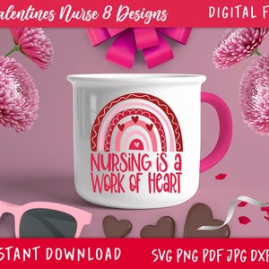 Valentines Day Nurse Svg, Valentines Day Svg Nurse, Nurse Valentines ...