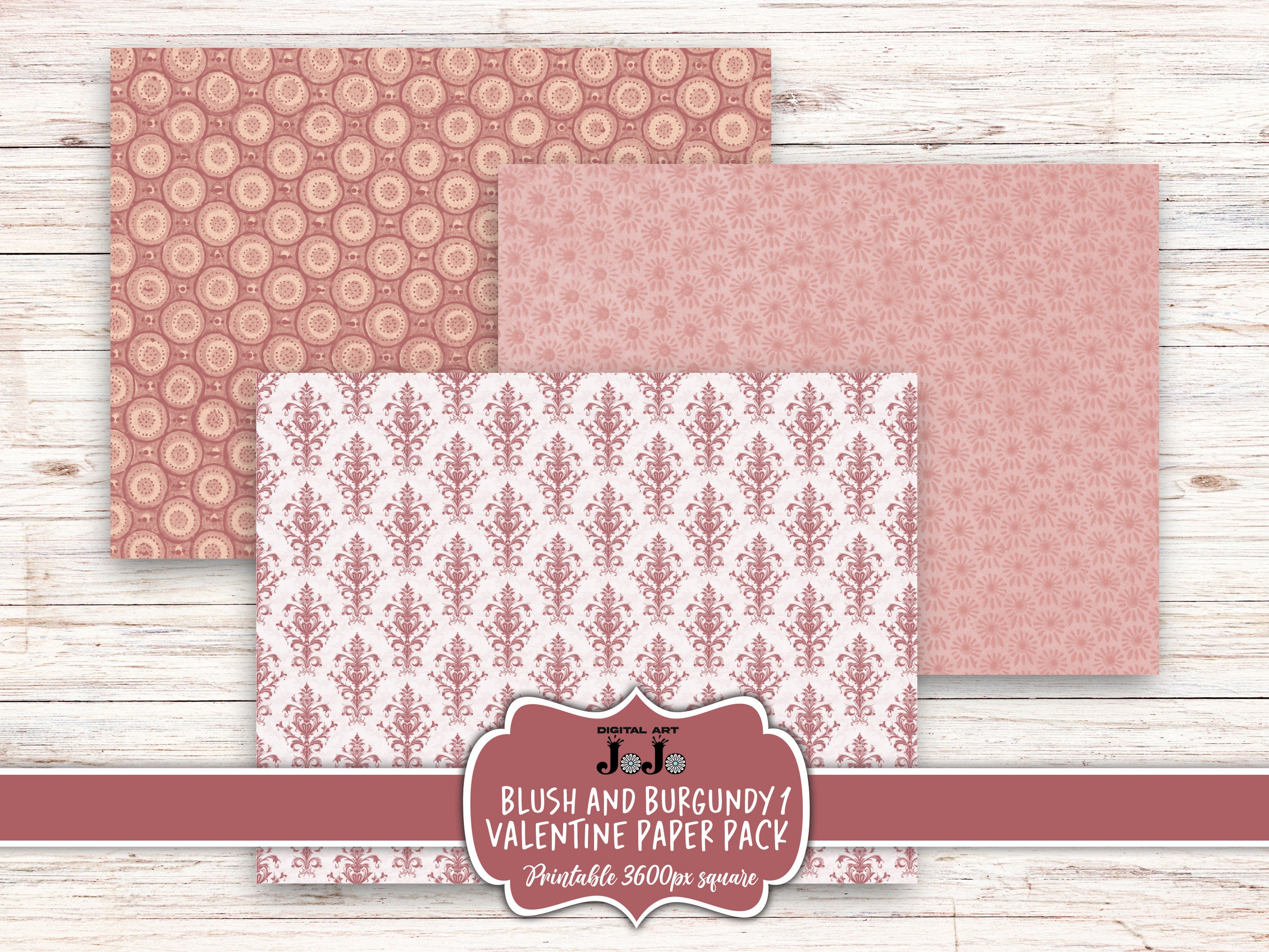 Valentine Junk Journal Digital Paper, Love Scrapbooking Pages Set ...