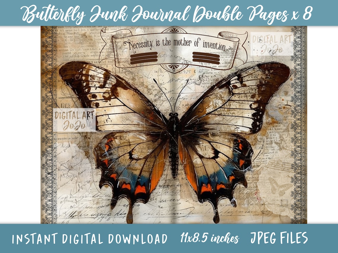 Junk Journal Printable Butterflies Butterfly Junk Journal - Etsy