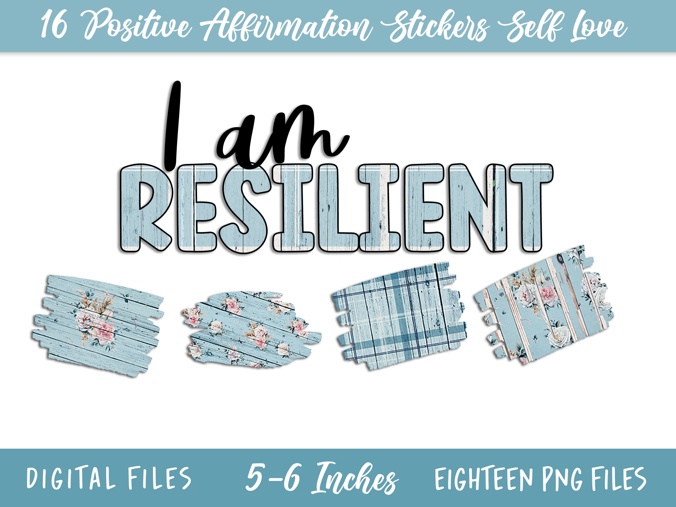 Shabby Chic Positive Affirmation Sticker Bundle, Positive Sticker Pack ...