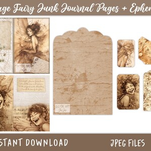 Fairy Junk Journal Printable Kit, Junk Journal Digi Kits, Fantasy Junk ...