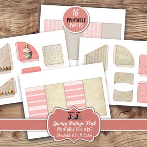 Spring Junk Journal Folio Printables, Scrapbook Easter Digital Wallet, Simple Craft Kit, Gift ...