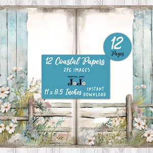 Beach Junk Journal Papers, Ocean Junk Journal Pages, Collage Sheets ...