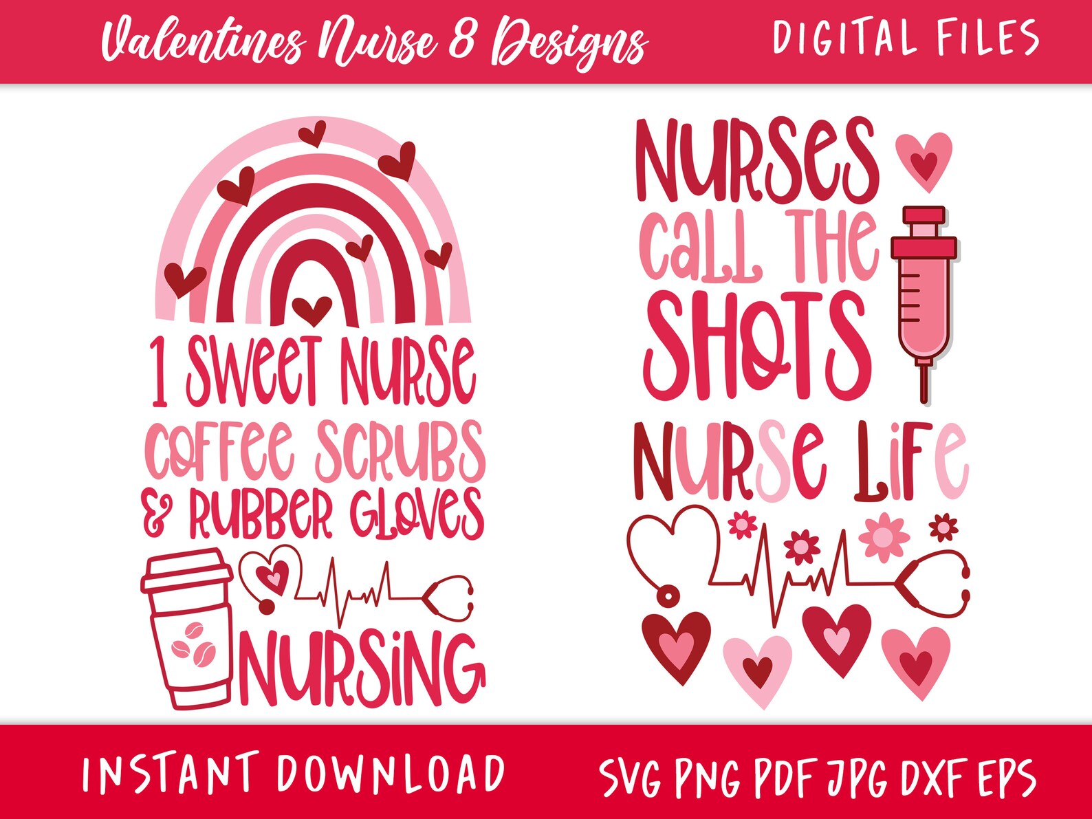 Valentines Day Nurse Svg, Valentines Day Svg Nurse, Nurse Valentines ...