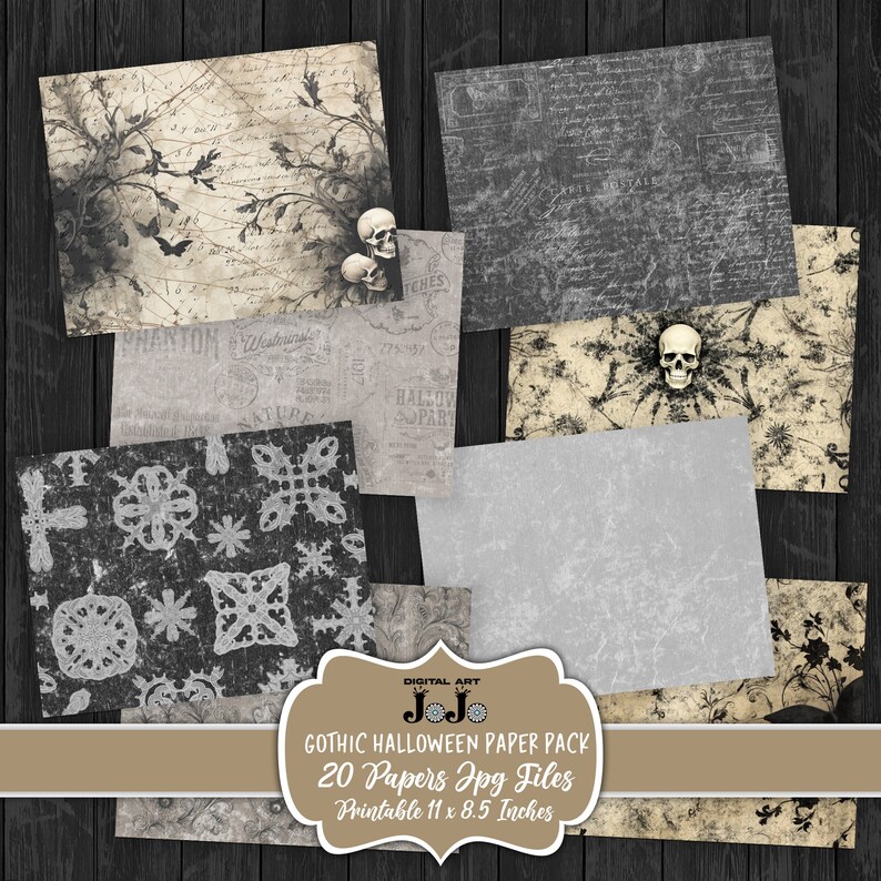 Halloween Digital Paper Pack Printable Scrapbook Sheets - Etsy