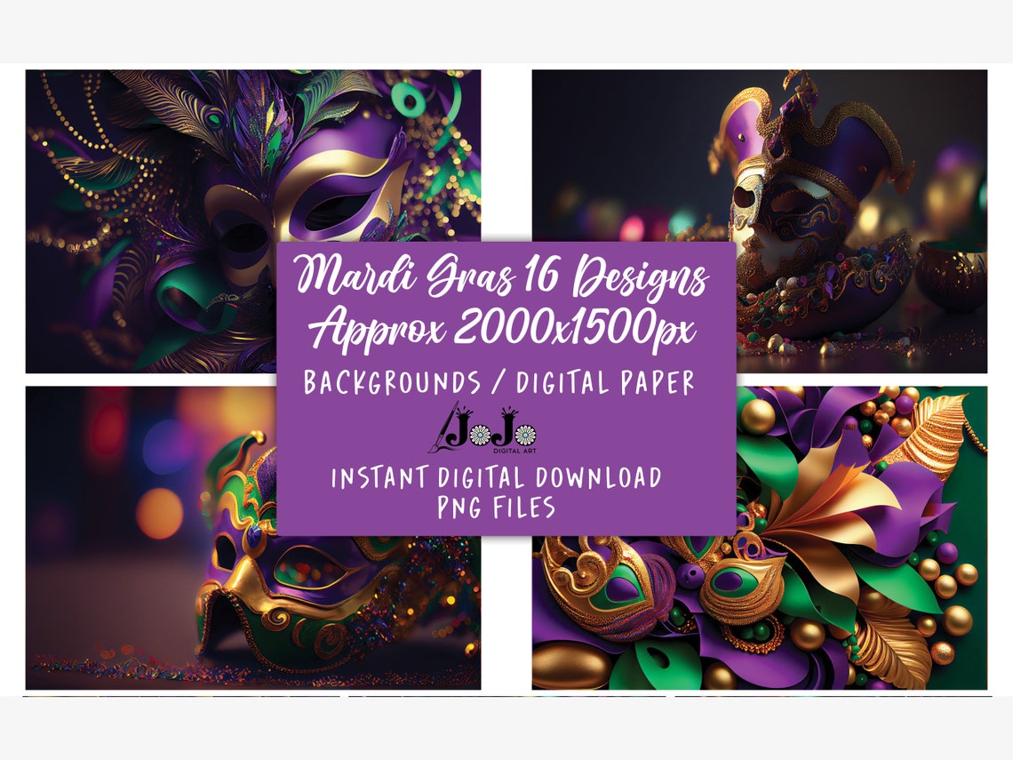 Mardi Gras Backgrounds, Mardi Gras Digital Paper, Mardi Gras Designs ...
