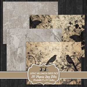 Halloween Digital Paper Pack, Printable Scrapbook Sheets, Journal Pages ...
