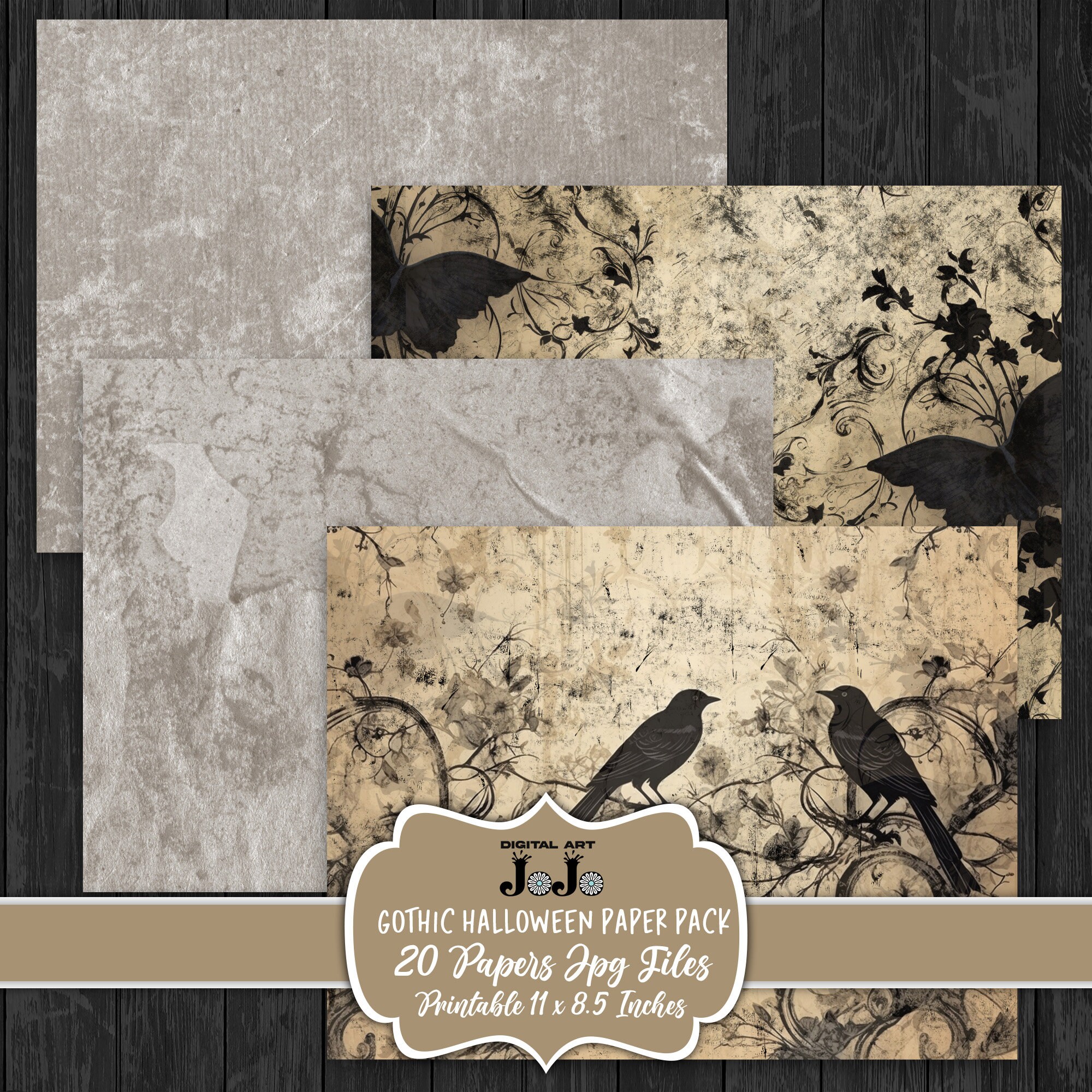 Halloween Digital Paper Pack Printable Scrapbook Sheets - Etsy