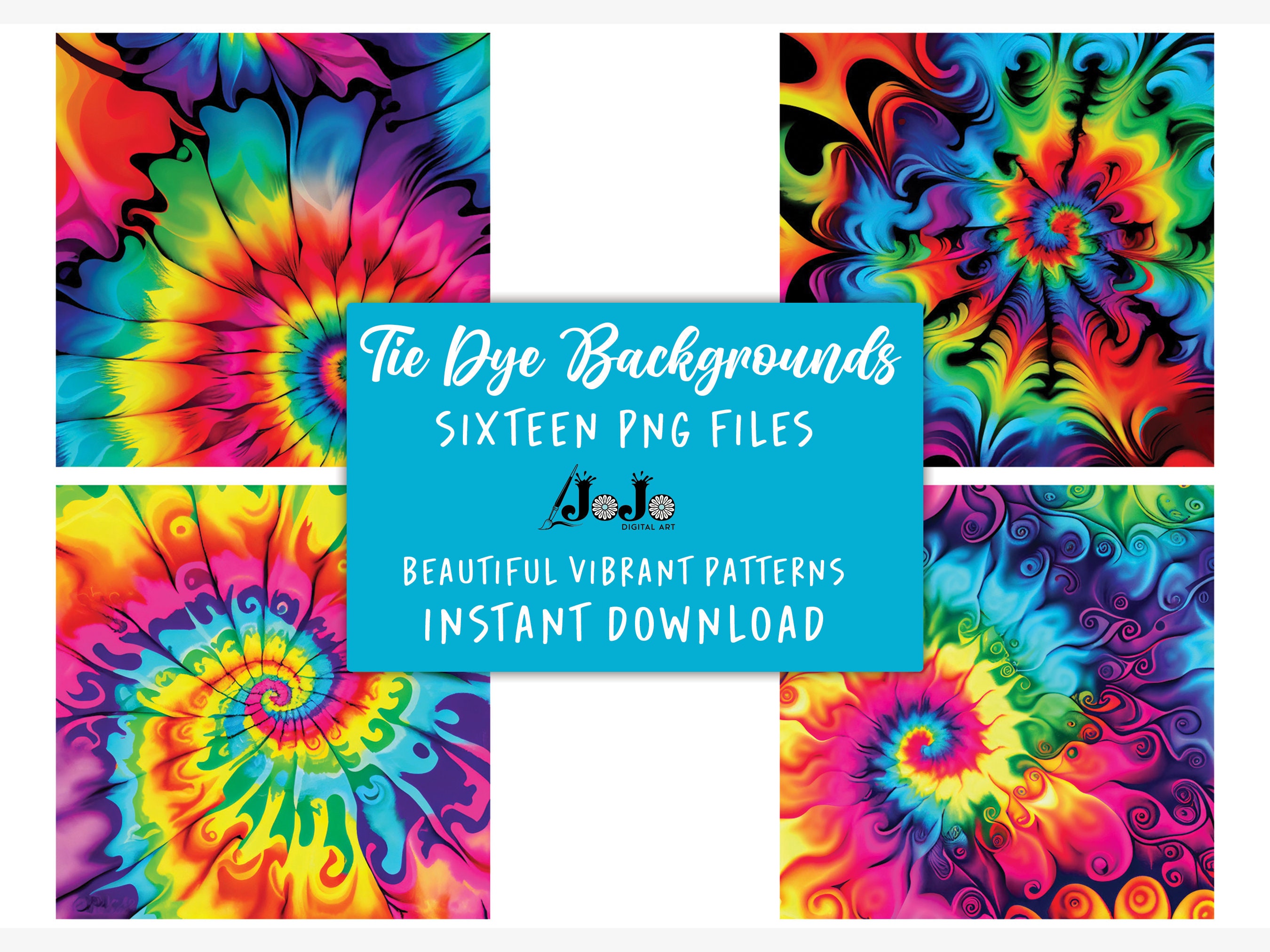 Tie Dye PNG, Tie Dye Digital Paper, Tie Dye Backgrounds, Tie Dye ...