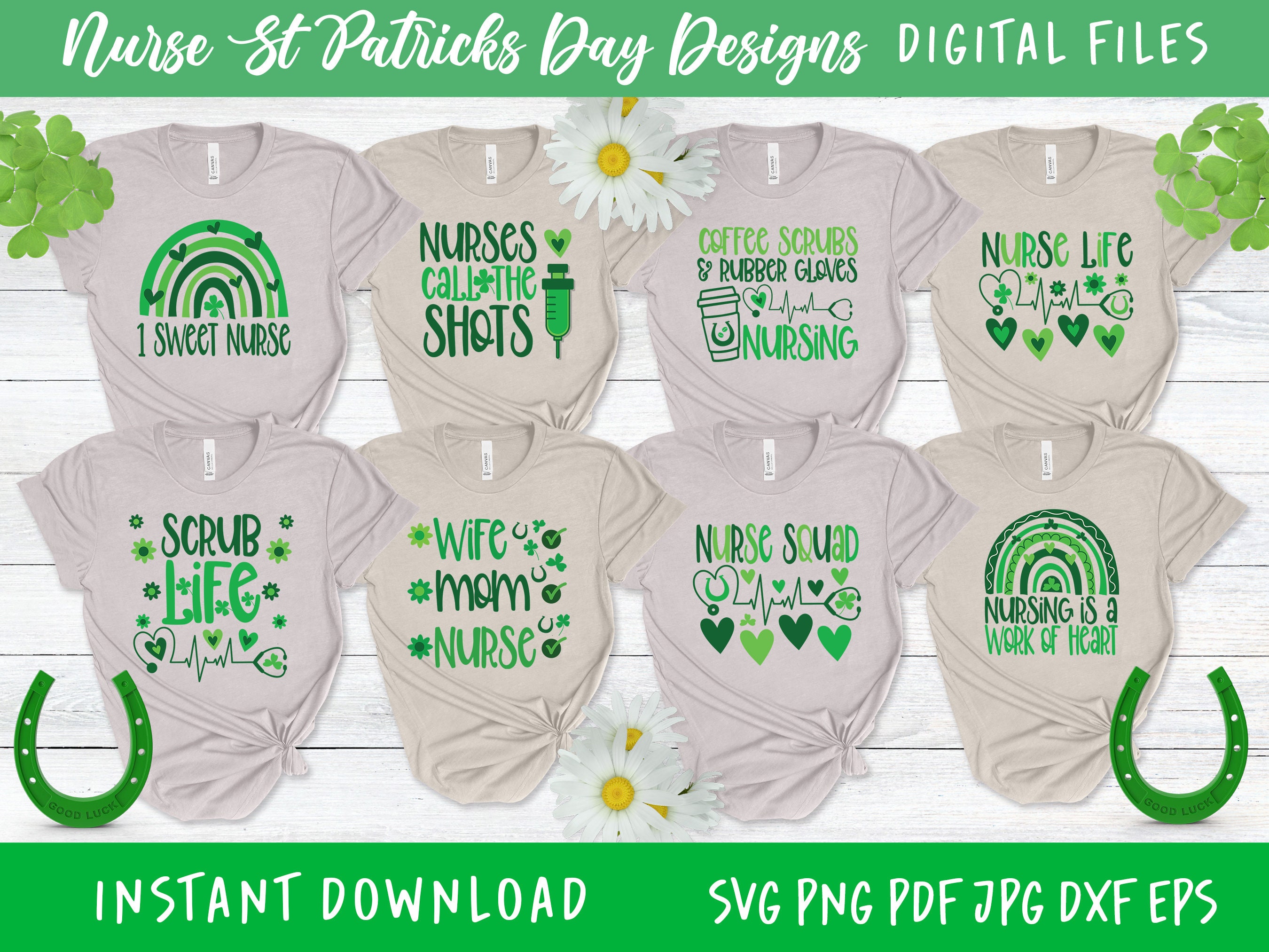 St Patricks Day Nurse Svg Bundle St Patricks Day Nurse Png - Etsy