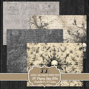 Halloween Digital Paper Pack, Printable Scrapbook Sheets, Journal Pages ...