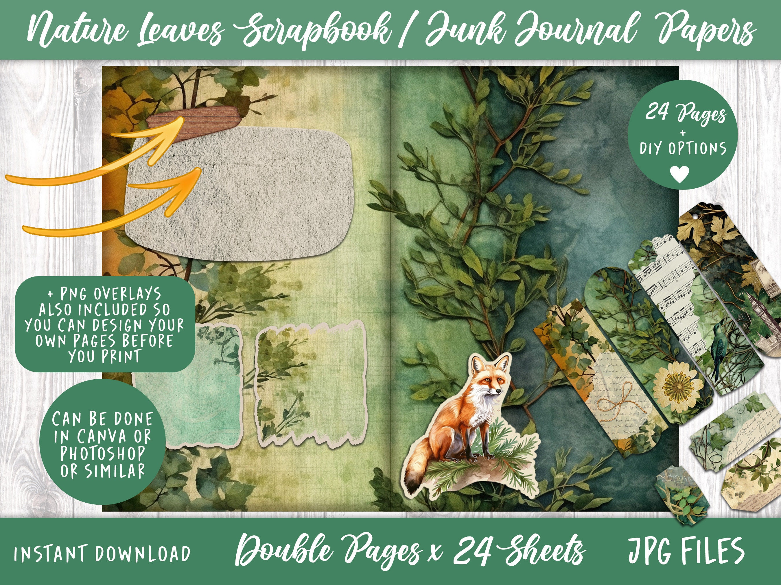 Junk Journal Digital Kits Nature Forest Junk Journal Digi - Etsy