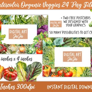 24 Garden Vegetables Clipart Bundle, Commercial Use, Digital Download ...