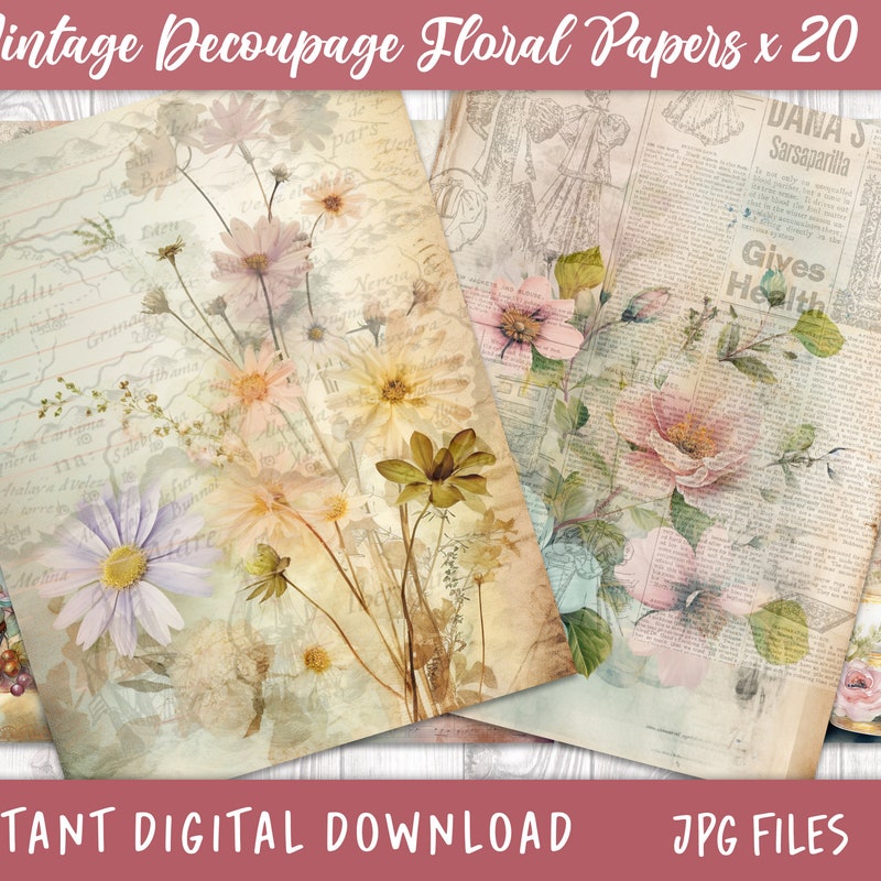Decoupage Papers - Etsy