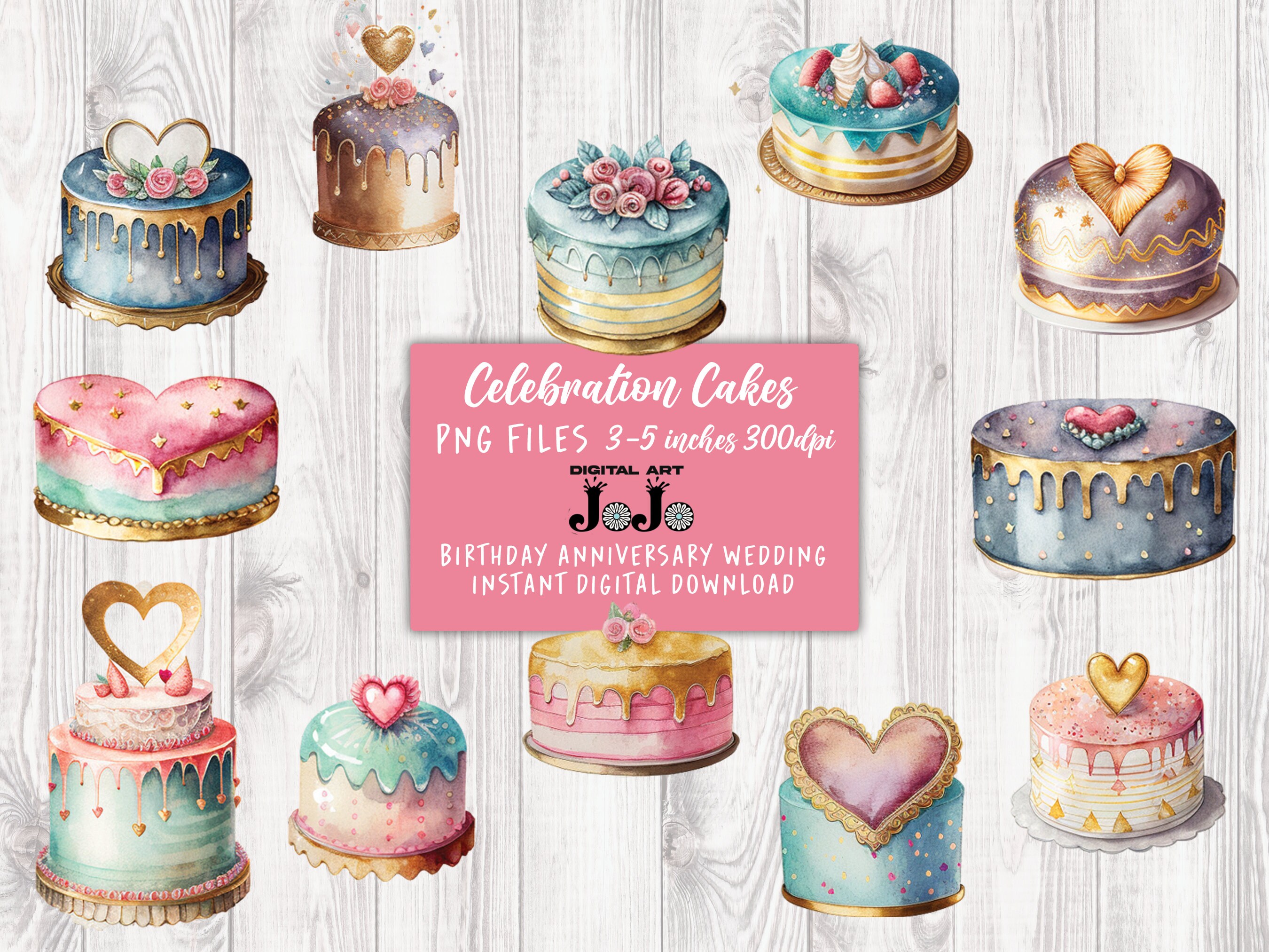 Celebration Cake Clipart, Birthday Clip Art, Anniversary PNG Images ...