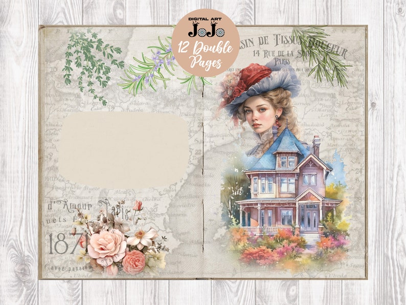 Vintage Victorian Junk Journal Printable Papers Vintage - Etsy