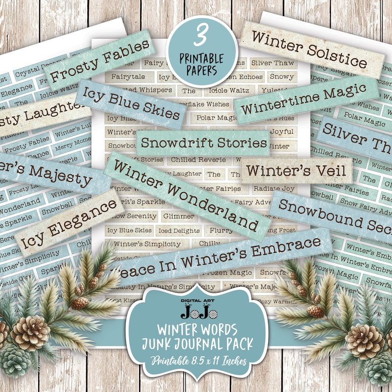 Winter Scrap Book Paper - Etsy