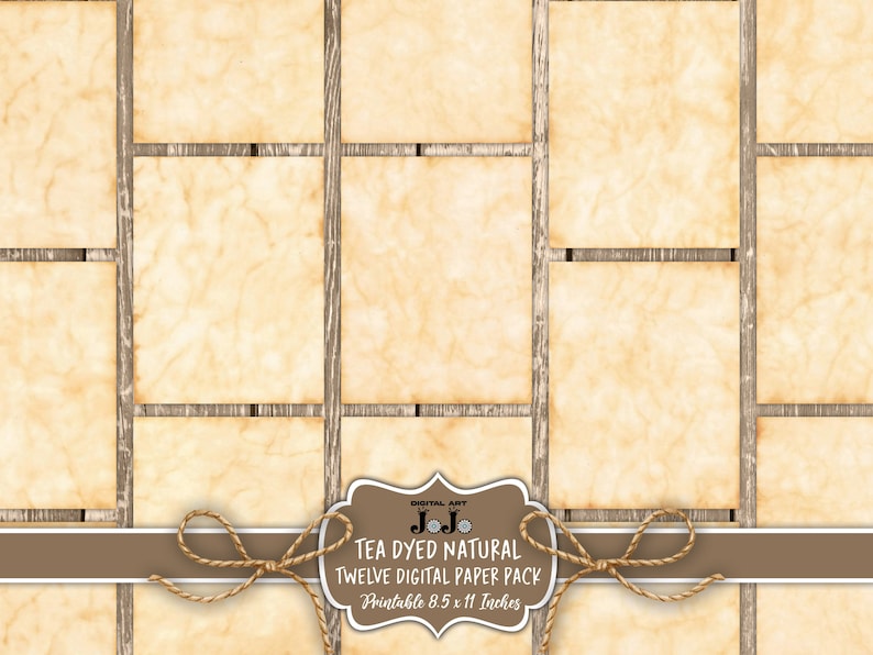 Printable Tea Dyed Journal Paper Kit Vintage Coffee Stained - Etsy