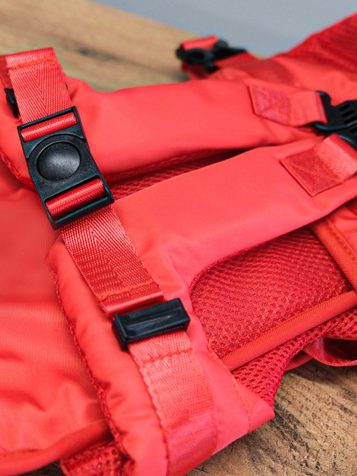 Red Dog Carrier Backpack With Adjustable Safety Straps Comfort Fit for ...