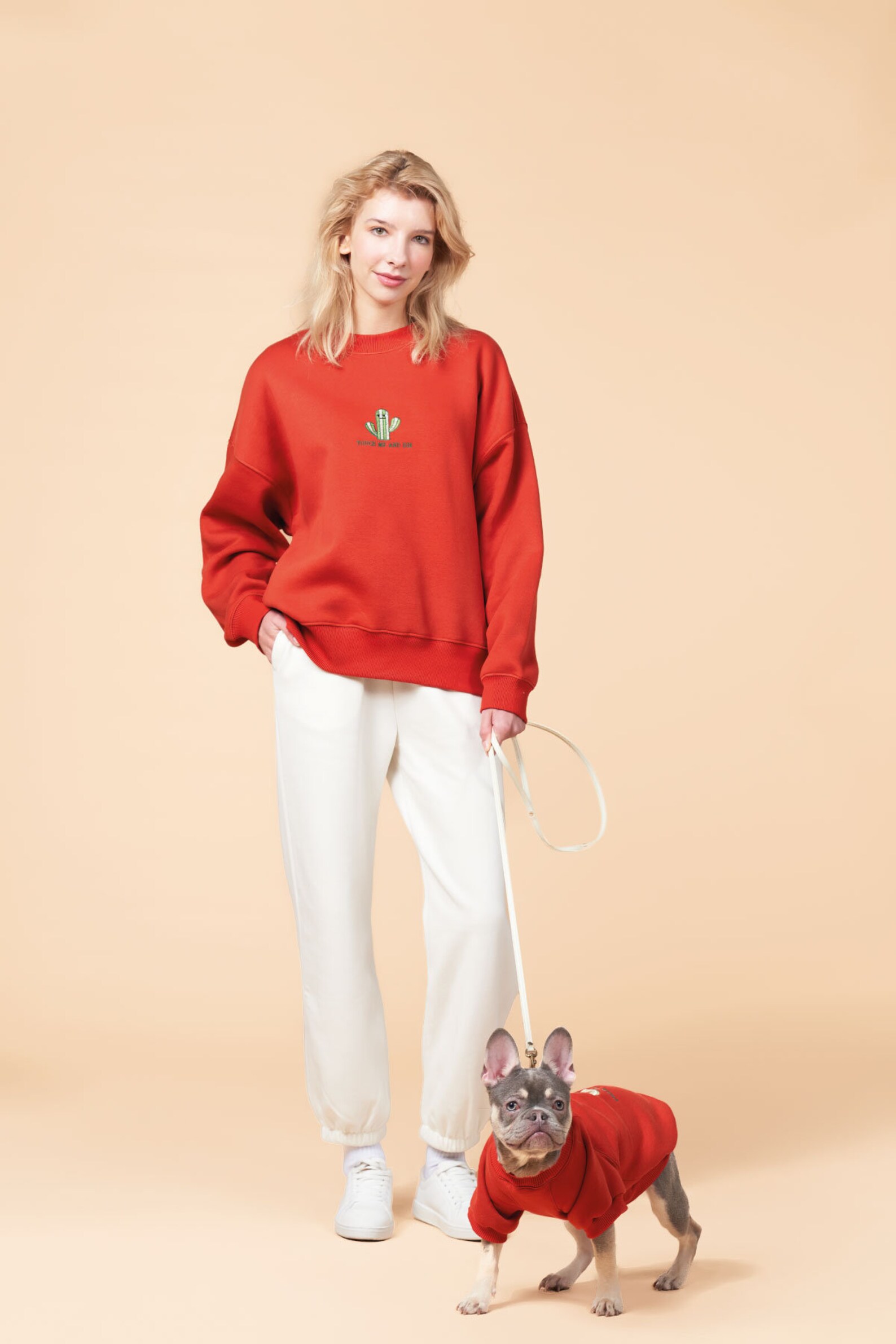 Cozy Cacti-themed Matching Dog and Owner Sweatshirt Set for Ultimate ...