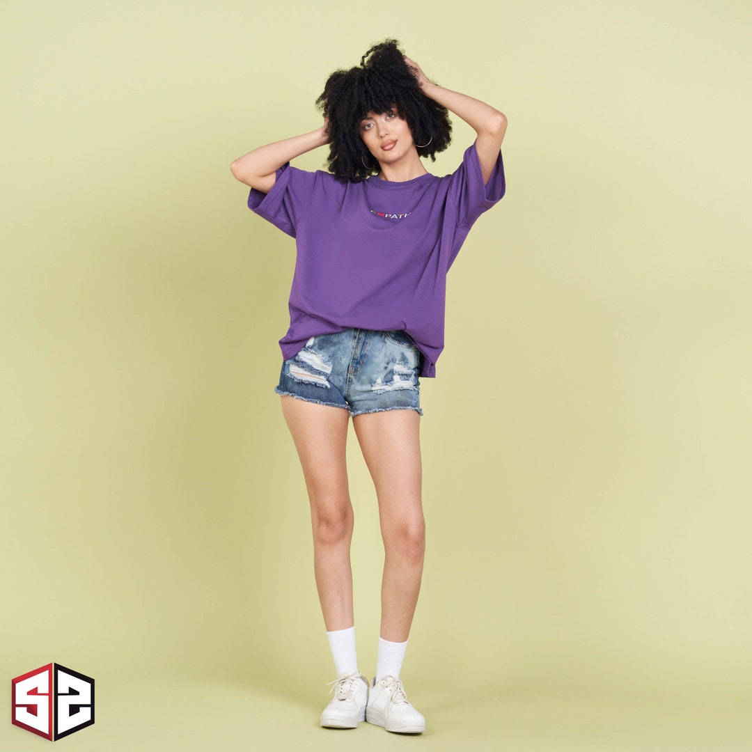 Empathy Purple Oversize T-shirt | Unisex Soft Cotton Comfort | Trendy ...