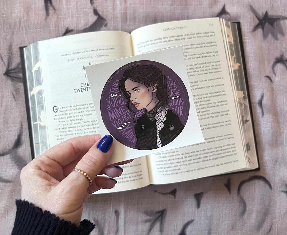 Violet Sorrengail Sticker / Fourth Wing by Rebecca Yarros / 3" Round ...