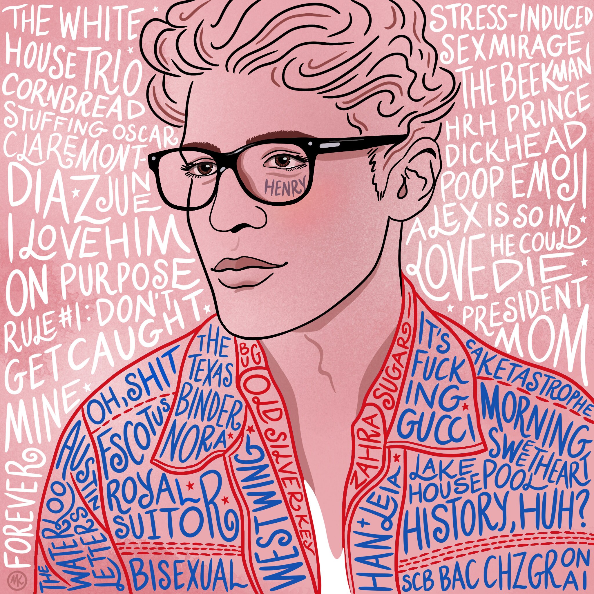 Red White & Royal Blue / Alex : Fine Art Print - Etsy