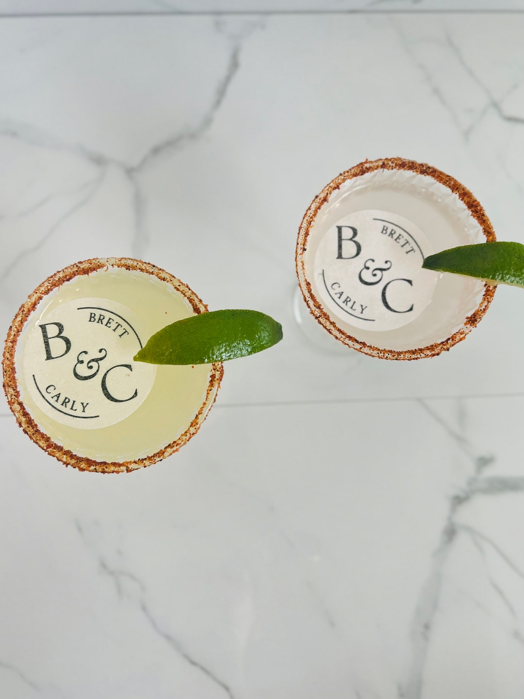 BULK Edible Cocktail Topper, FAST SHIPPING, Minimalist Wedding Monogram ...
