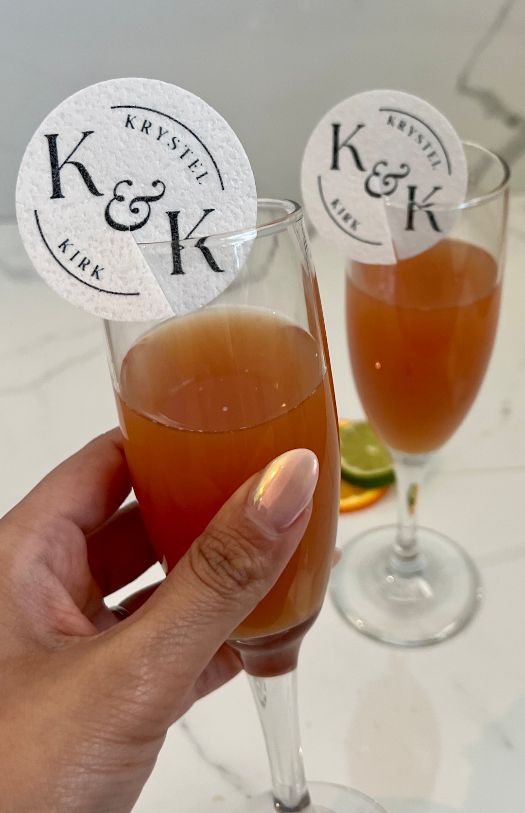 BULK Edible Cocktail Topper, FAST SHIPPING, Monogram Drink Topper ...