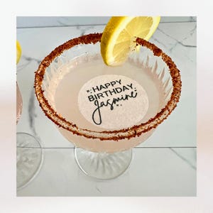 Edible Cocktail Toppers, FAST SHIPPING, Birthday Cocktail Toppers ...