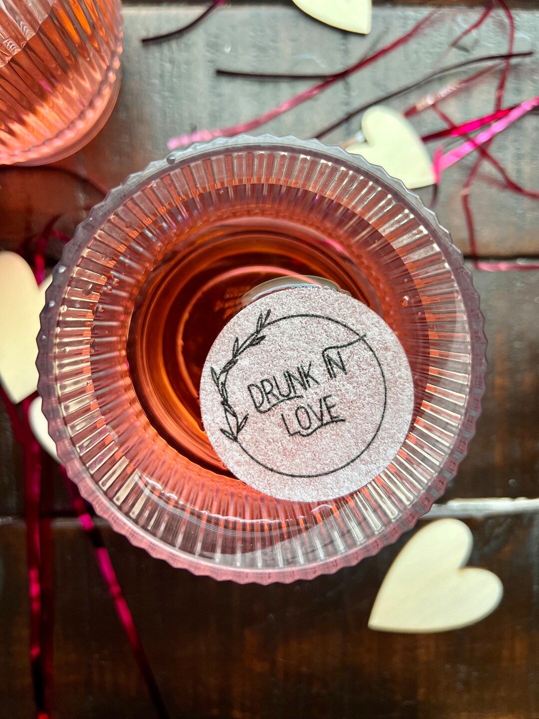 FAST SHIPPING Edible Drink Topper, Wedding Monogram, Wedding Drink ...