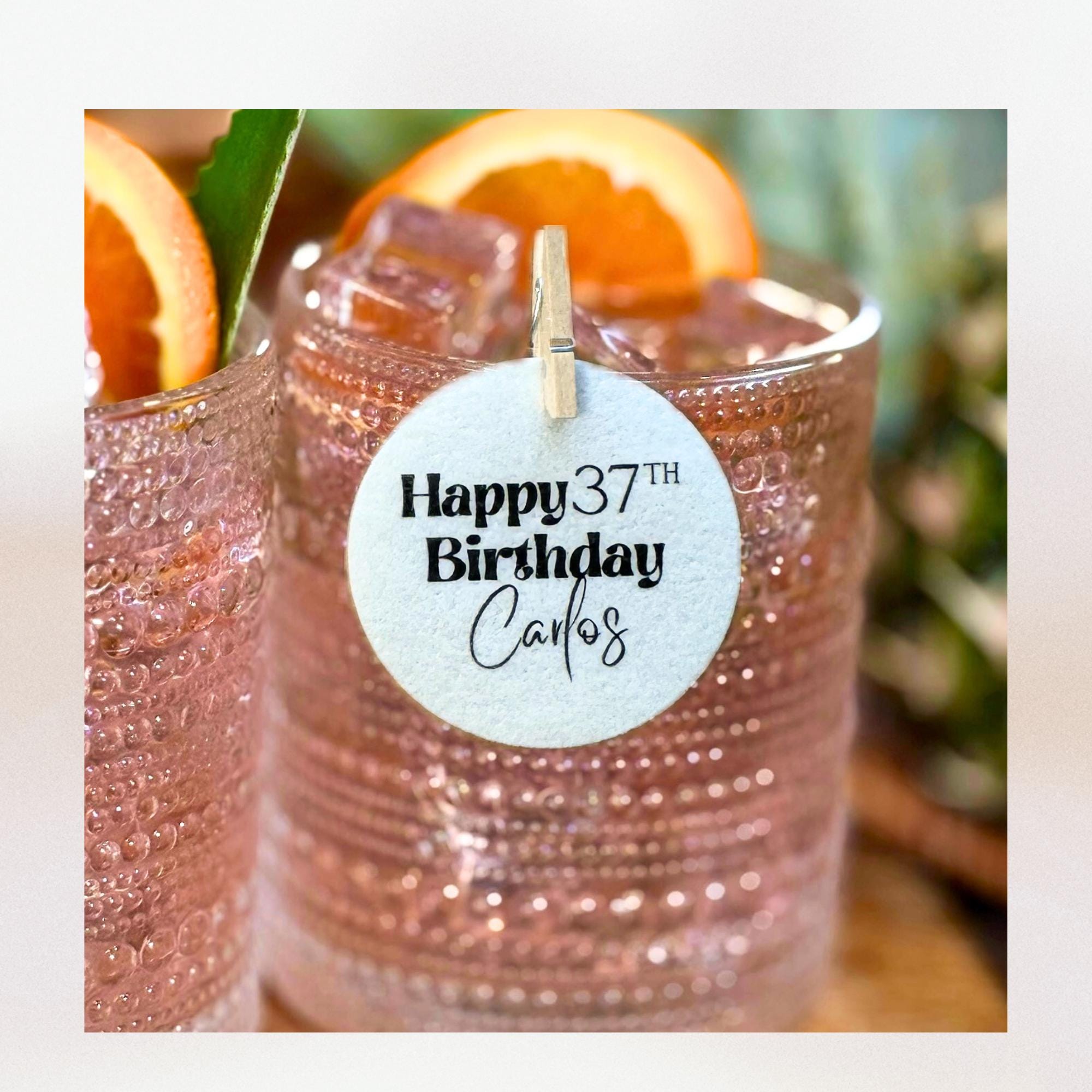 Custom Birthday Drink Toppers, FAST SHIPPING, Edible Cocktail Toppers ...