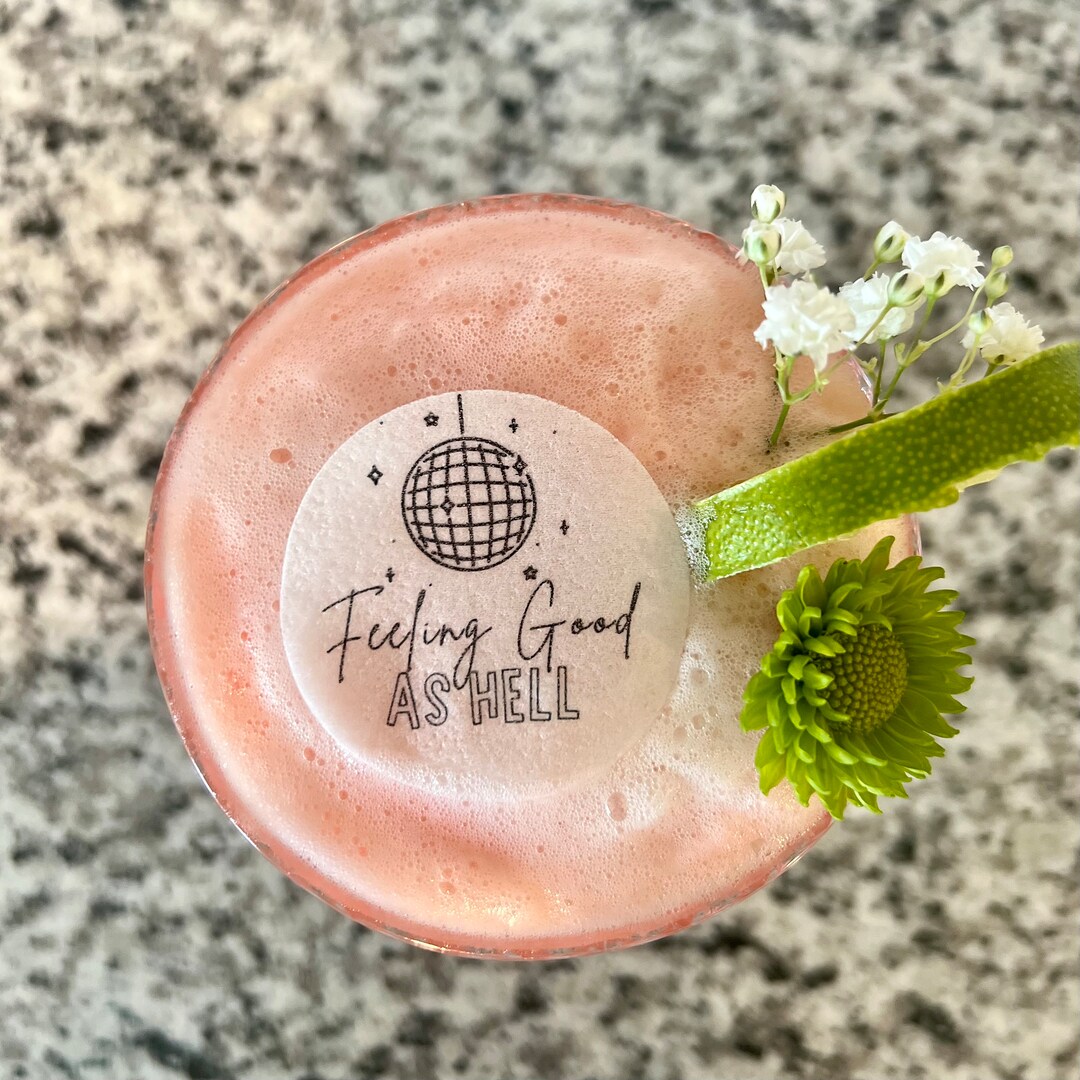 Edible Cocktail Topper, Birthday Cocktail Toppers, Birthday Drink ...