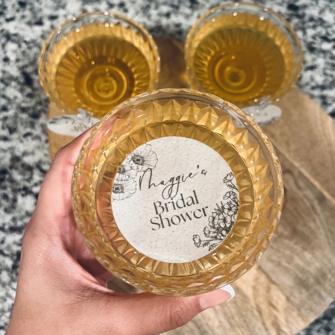 Bridal Shower Drink Toppers, Edible Cocktail Topper, Engagement Party ...