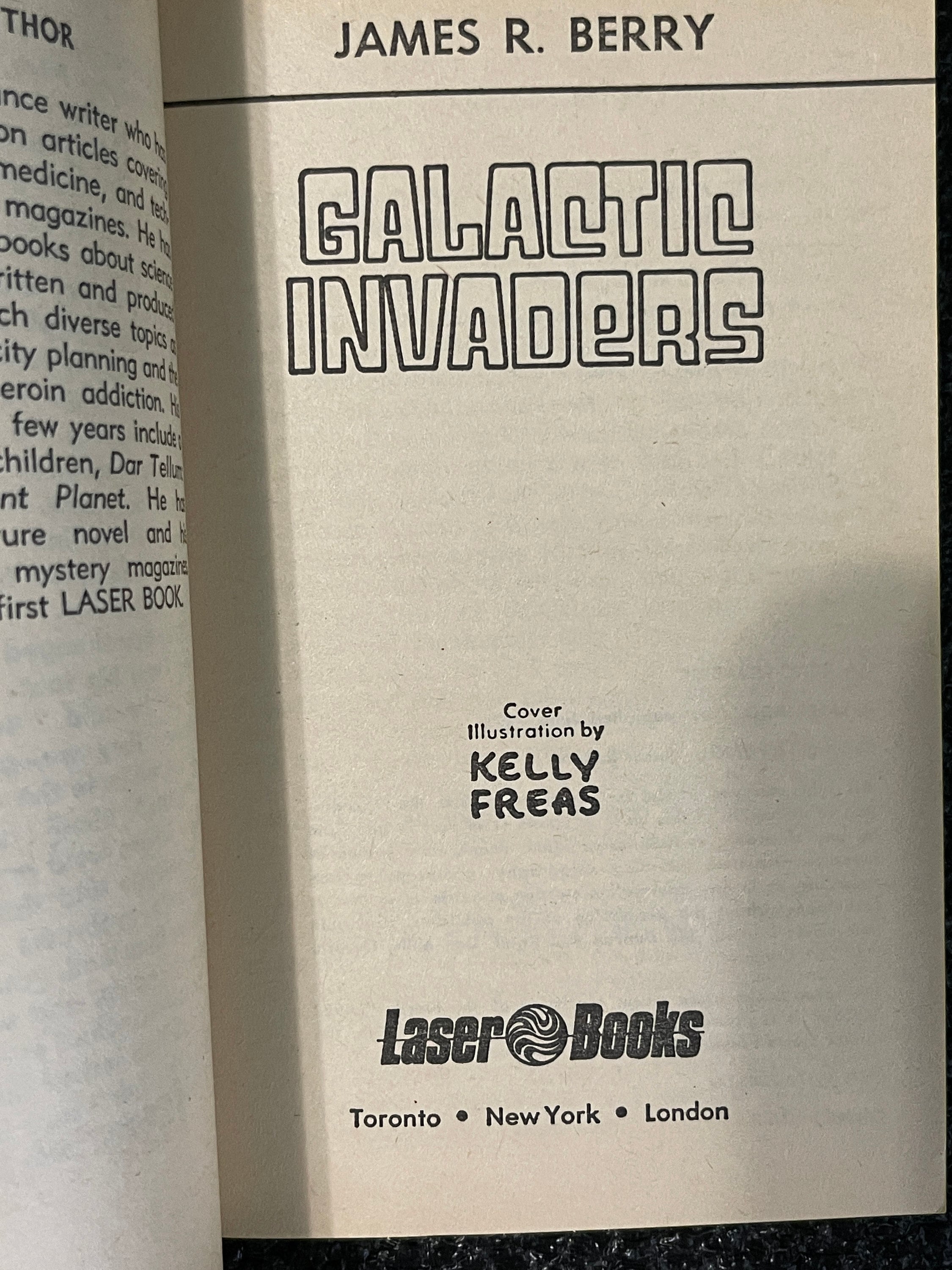 The Galactic Invaders James R Berry 1976 Laser Books 1st Ed PBO Kelly ...