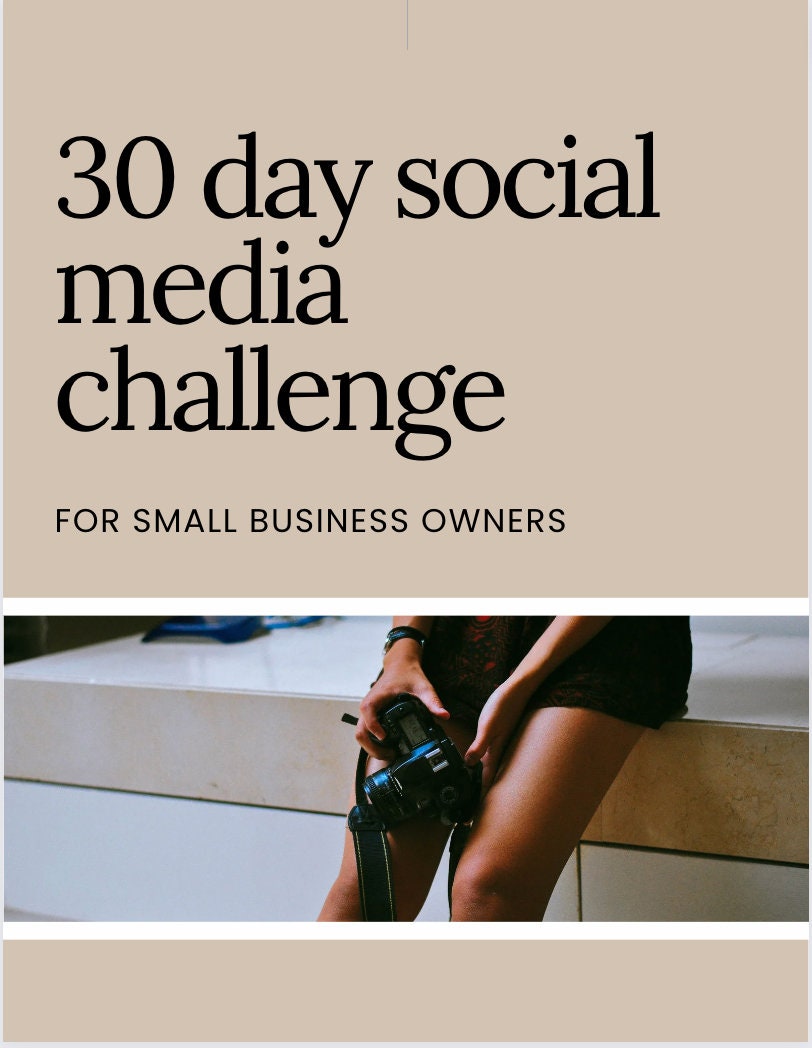 30-day Social Media Challenge for Small Business Owners Personal Use - Etsy