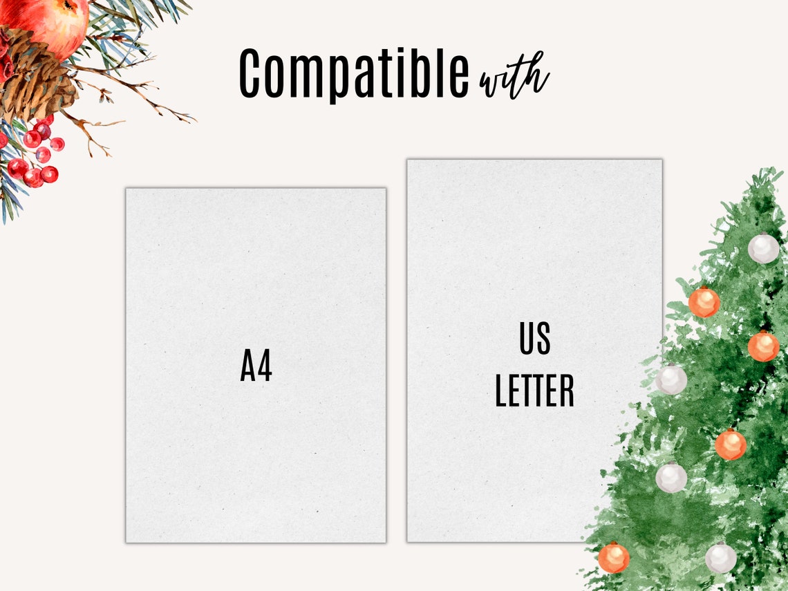 44 Printable Advent Activity Cards, 5 Backgrounds Blank Sheet, Family ...