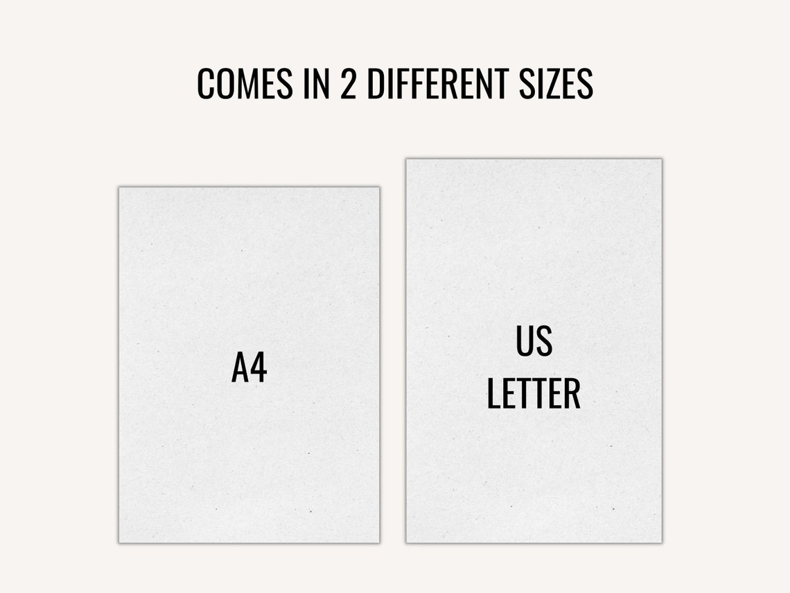 Yearly Planner Printable, Editable PDF Template, Year at a Glance ...