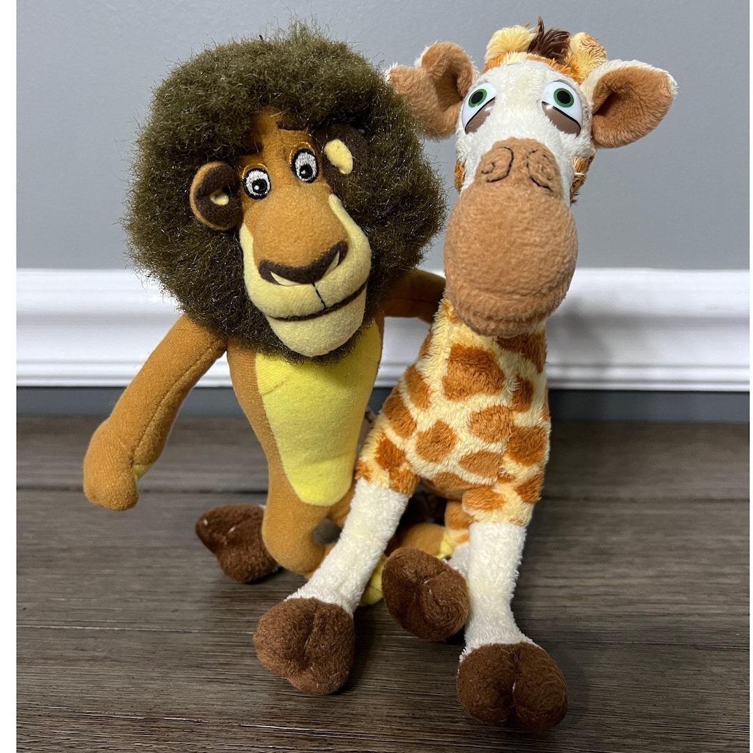 Dreamworks Madagascar Alex Lion & Marty Giraffe Plush Set - Etsy
