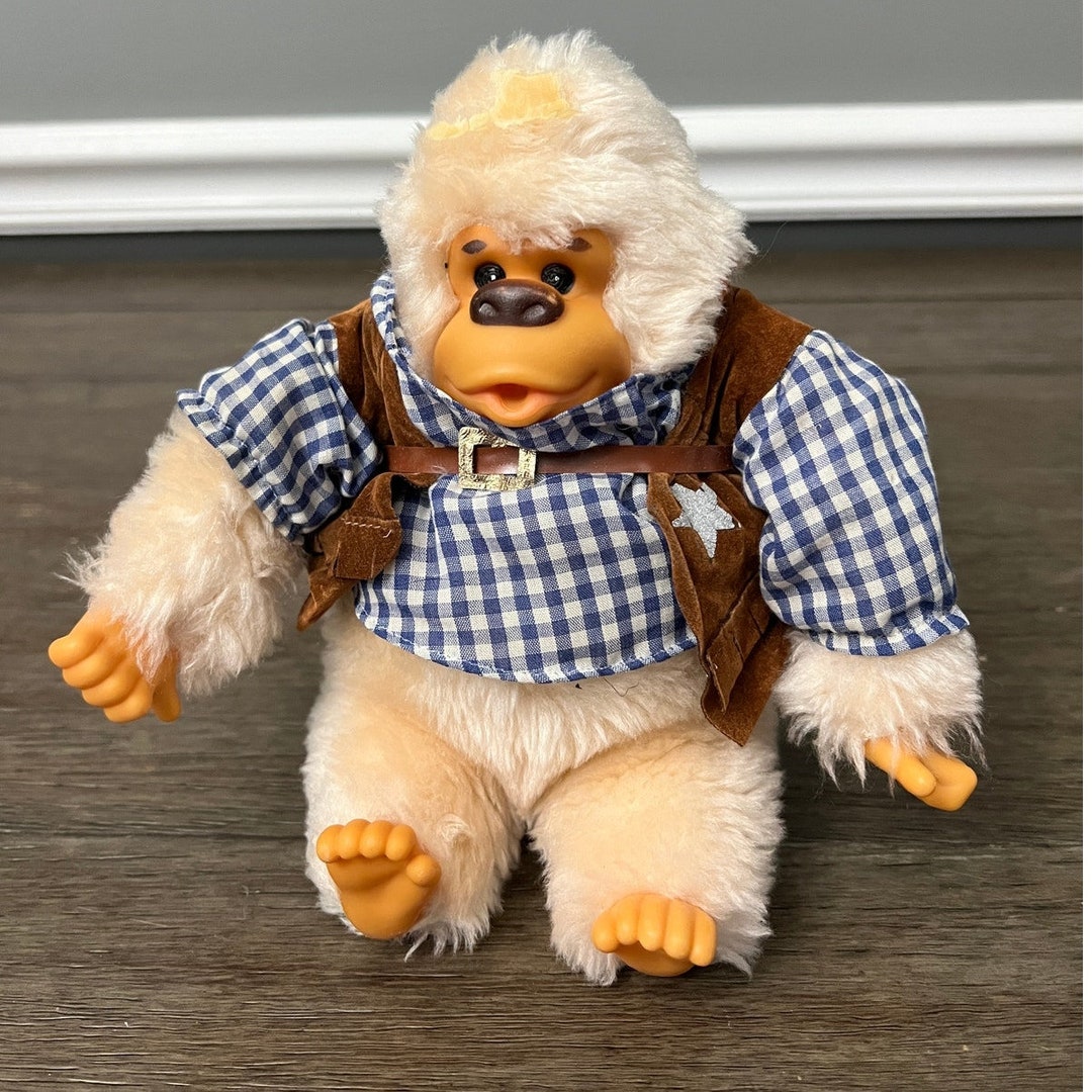 Vintage Russ Berrie Gonga Sheriff Gorilla Stuffed Animal Toy - Etsy